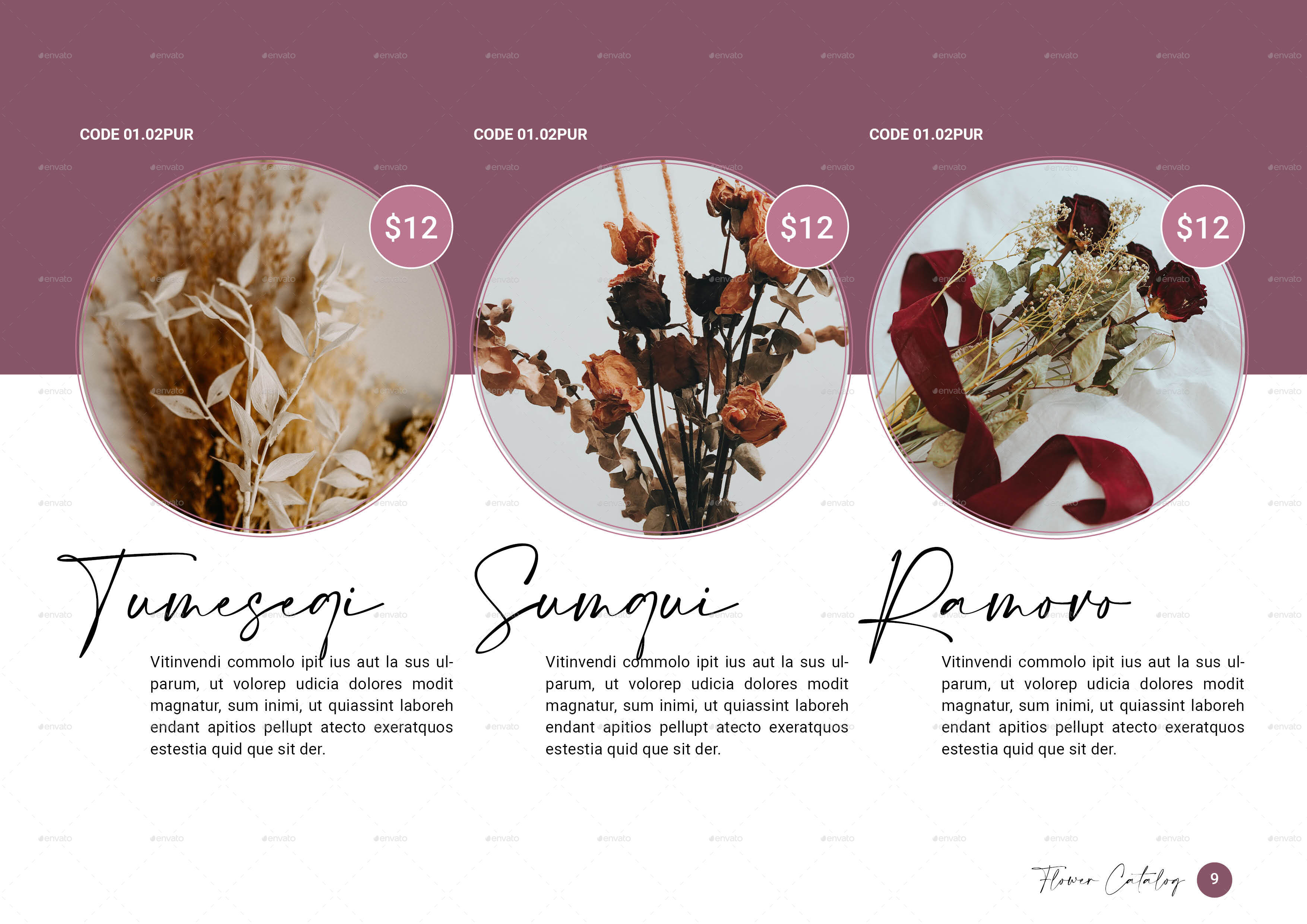 Flowery Catalog Template, Print Templates | GraphicRiver