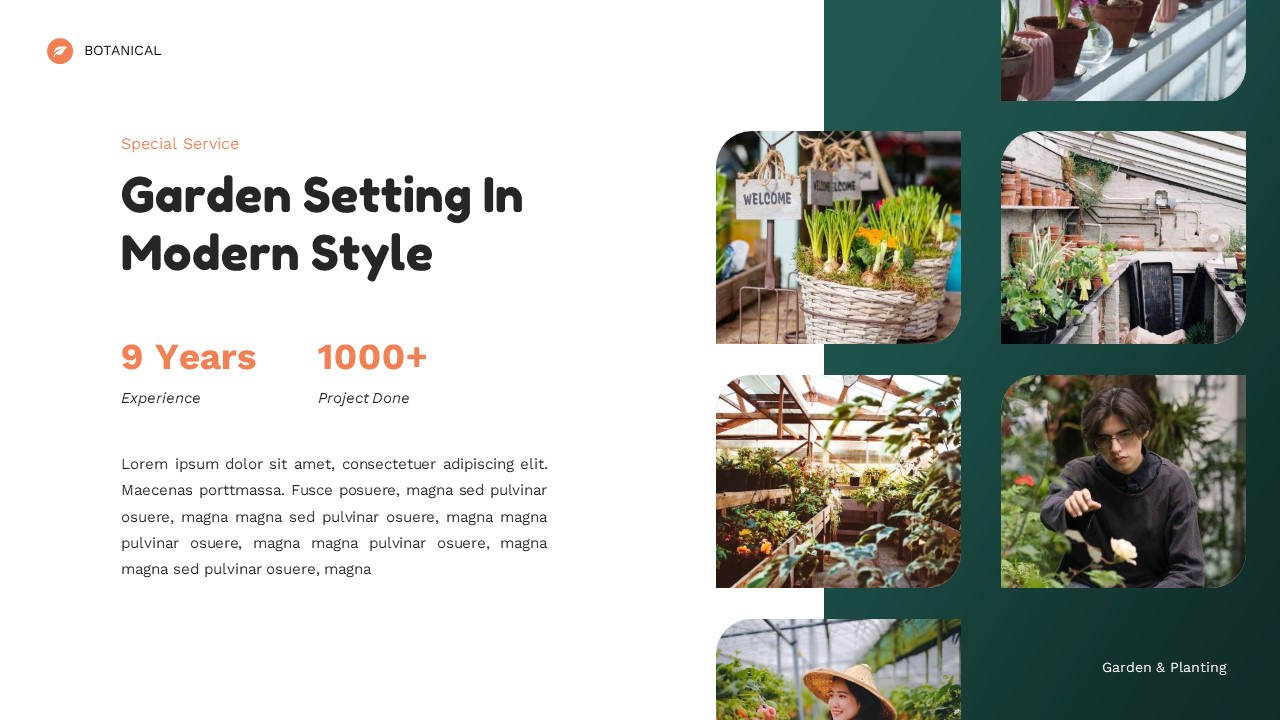 Botanical - Garden & Planting Google Slides Template, Presentation ...