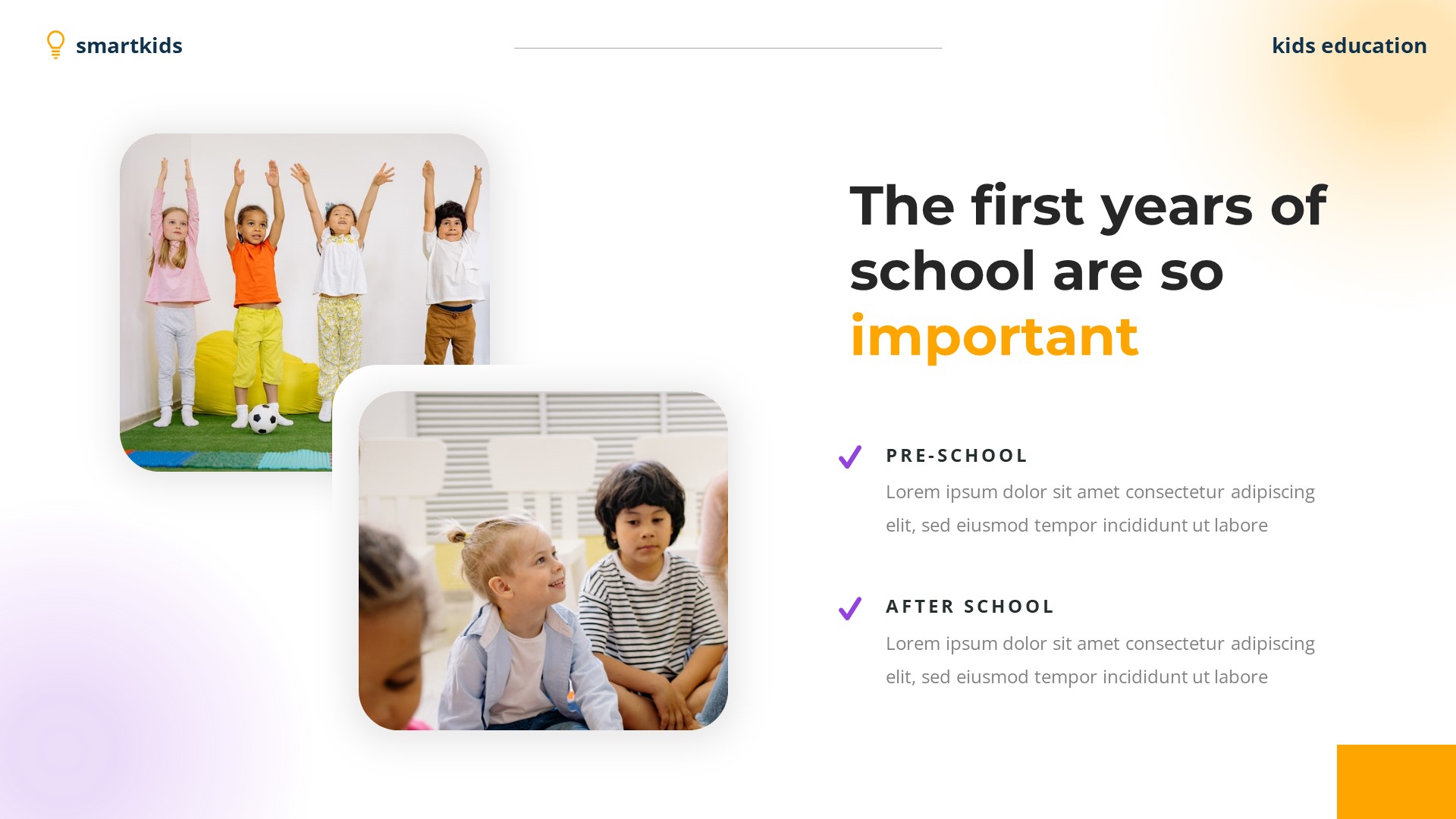 Smartkids - Kids education PowerPoint Template, Presentation Templates