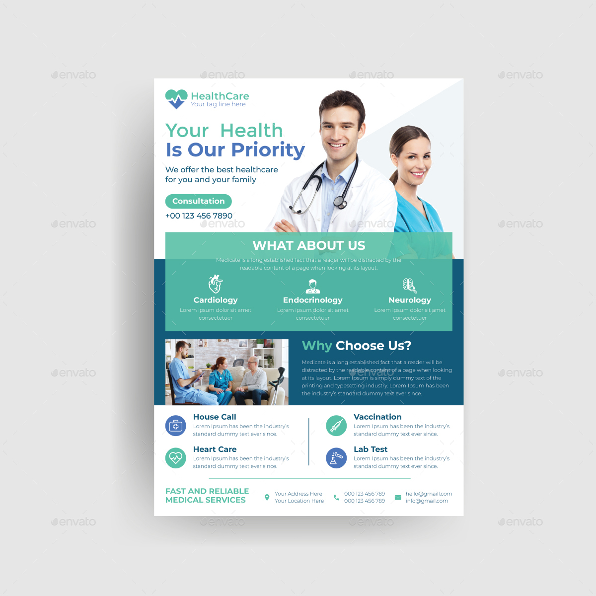 Medical Flyer Design, Print Templates | GraphicRiver