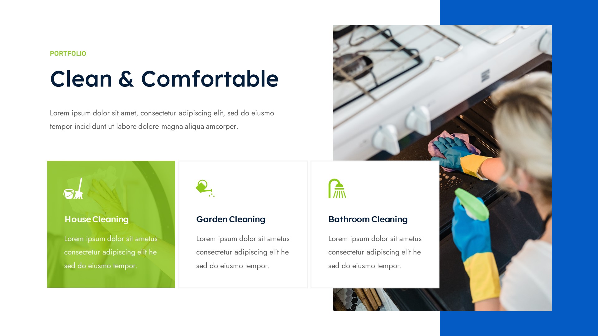 Cleaning Service Home & Office PowerPoint Template, Presentation Templates