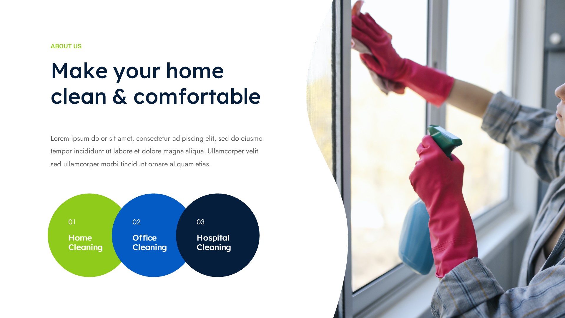 Cleaning Service Home & Office PowerPoint Template, Presentation Templates