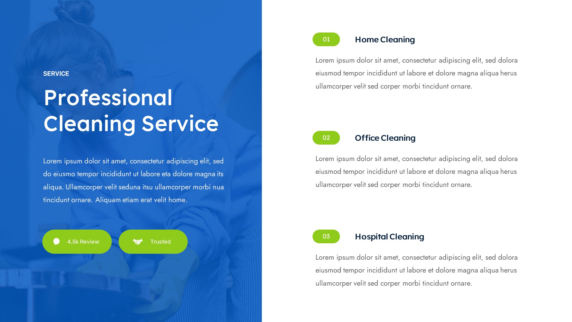 Cleaning Service Home & Office Google Slides Template, Presentation ...