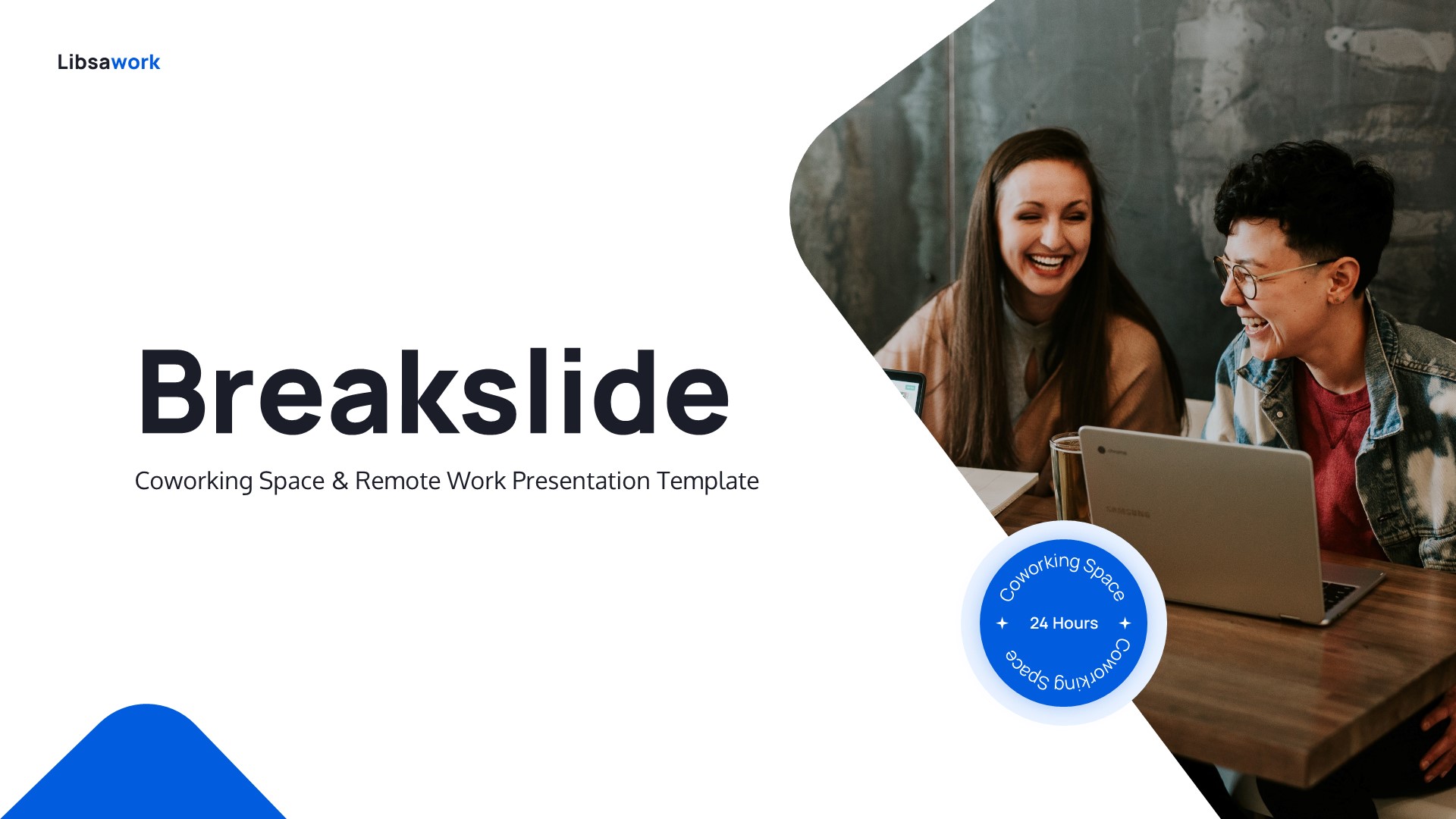 Coworking Space & Remote Work PowerPoint Template, Presentation Templates