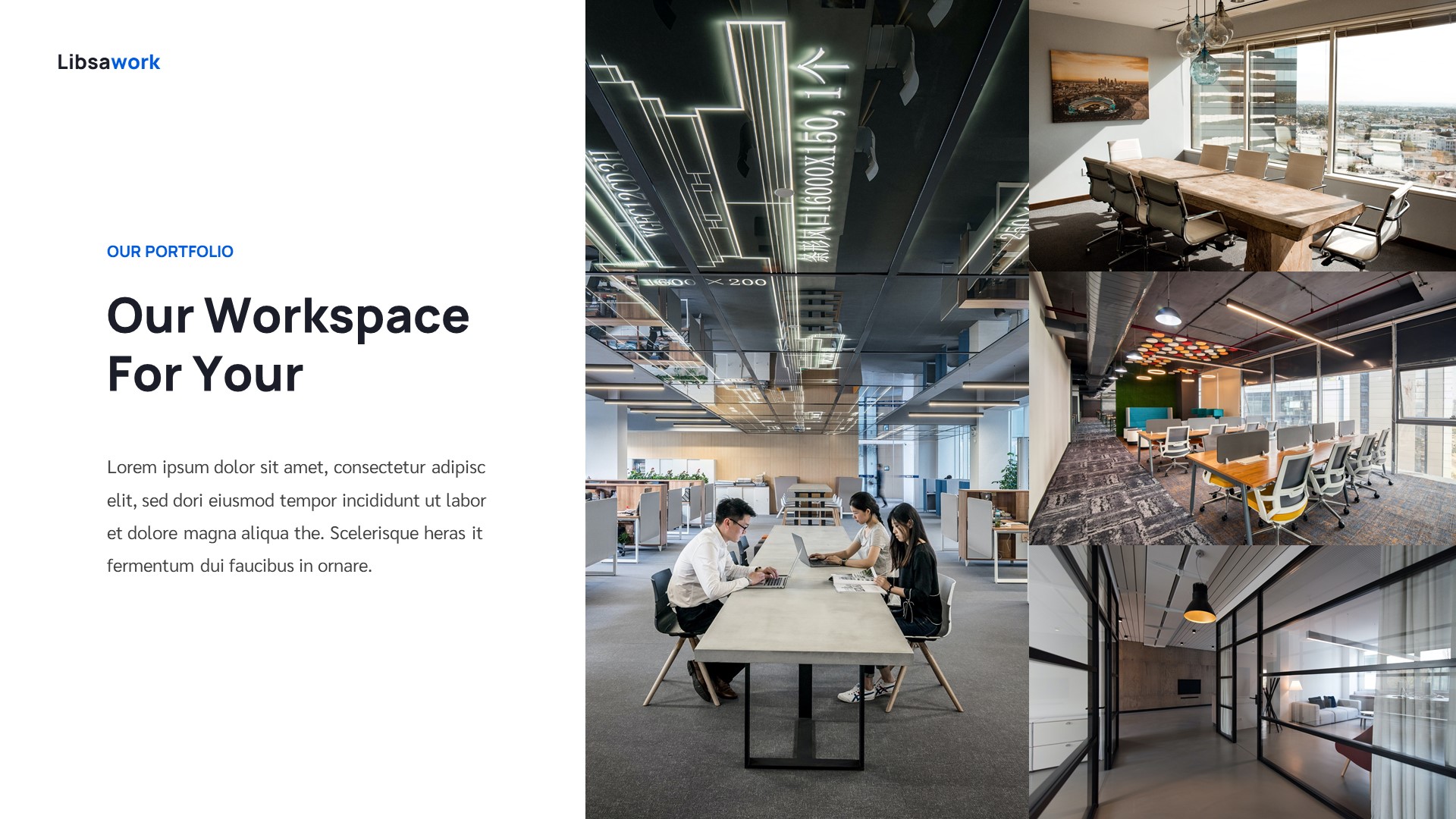 Coworking Space & Remote Work PowerPoint Template, Presentation Templates