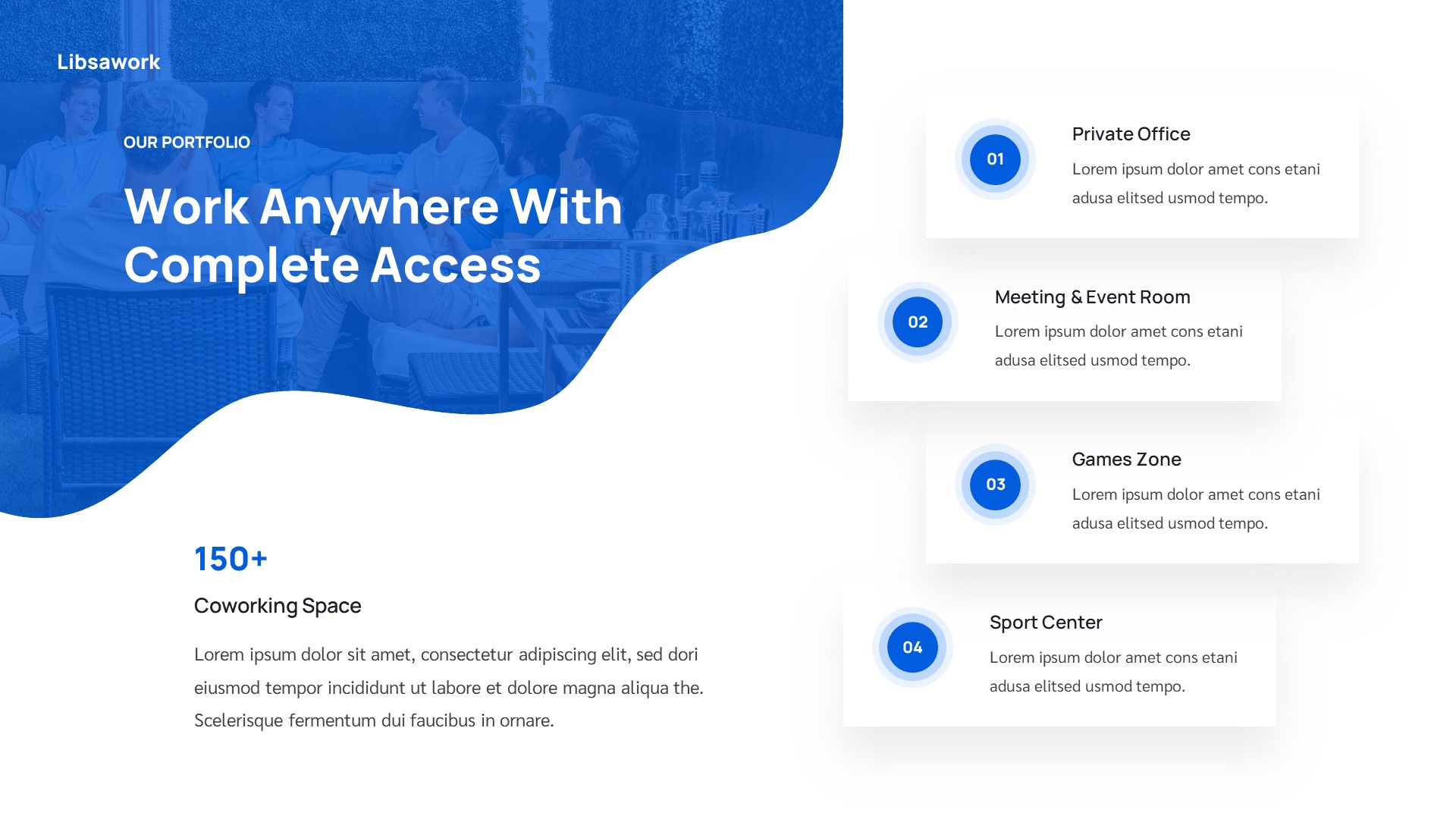 Coworking Space & Remote Work PowerPoint Template, Presentation Templates