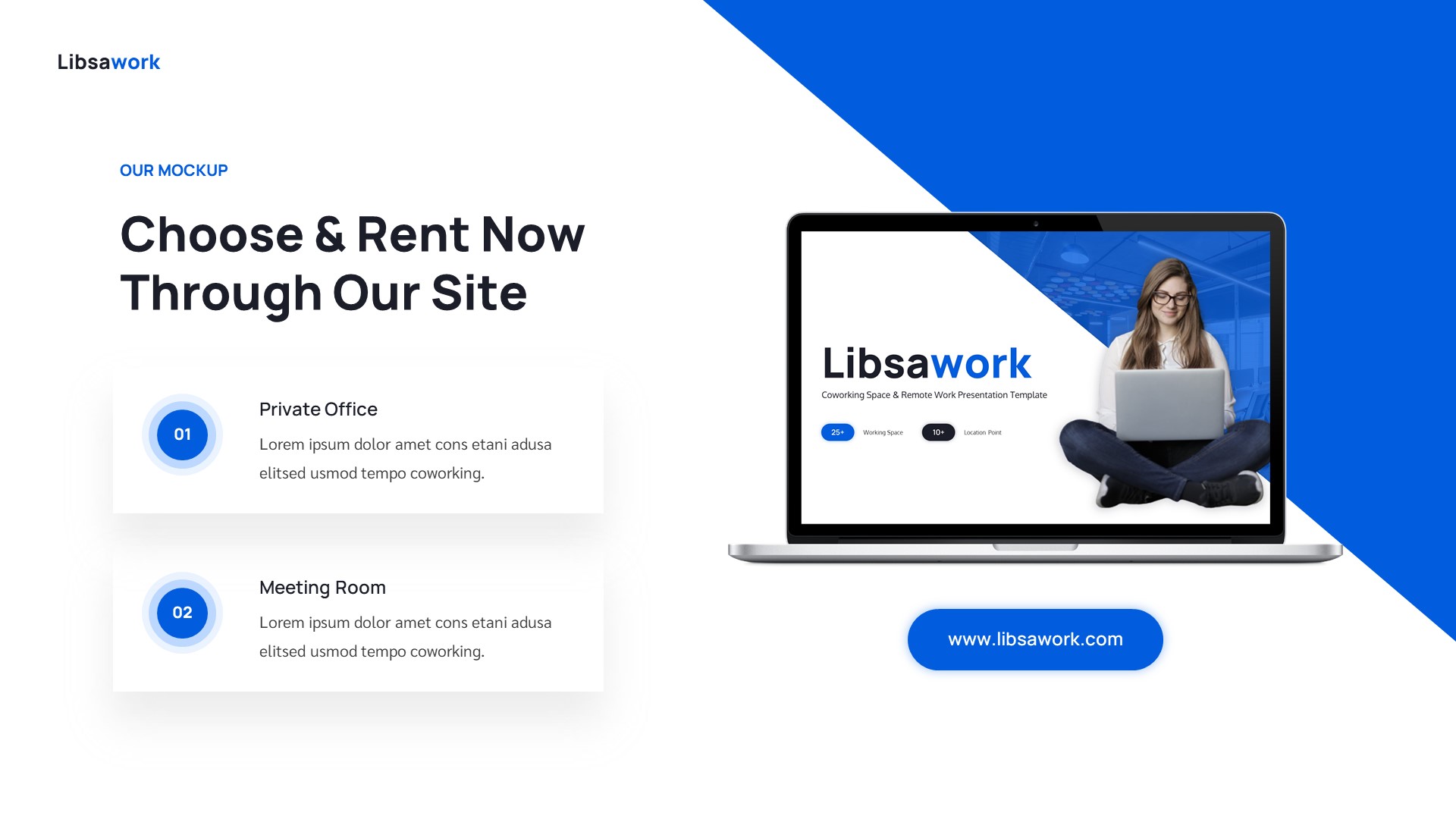 Coworking Space & Remote Work PowerPoint Template, Presentation Templates