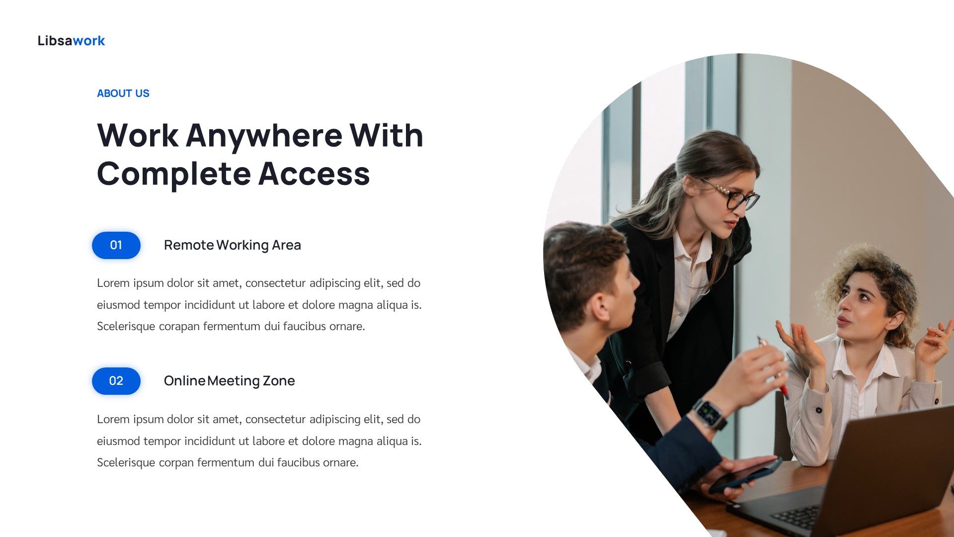 Coworking Space & Remote Work PowerPoint Template, Presentation Templates