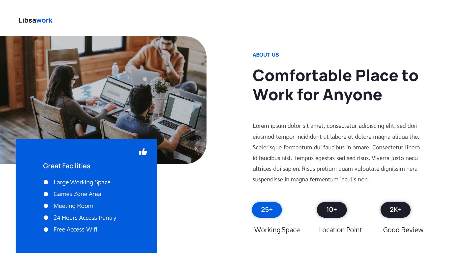 Coworking Space & Remote Work PowerPoint Template, Presentation Templates
