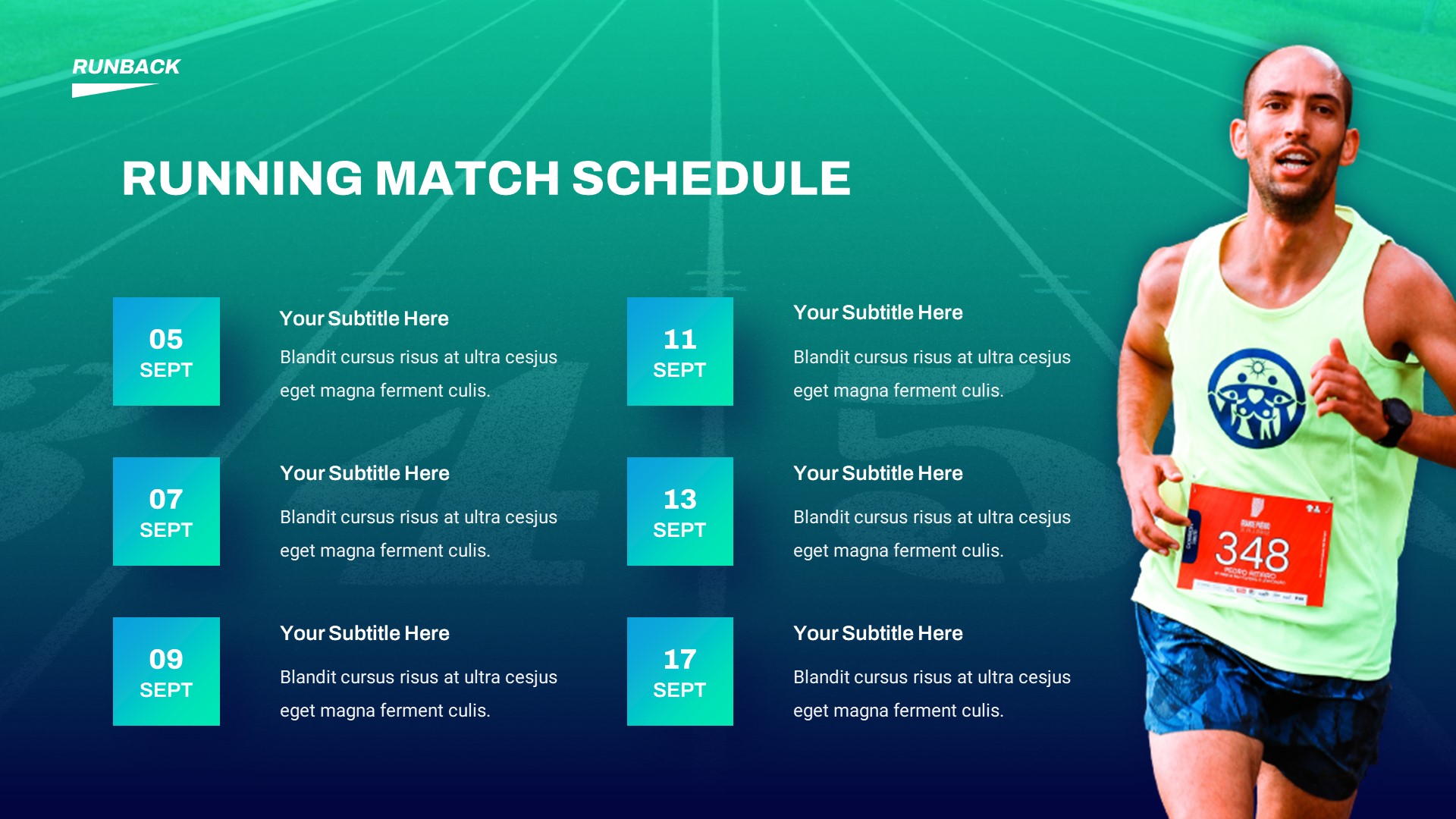 Runback - Running Athletic Sport PowerPoint Template, Presentation ...