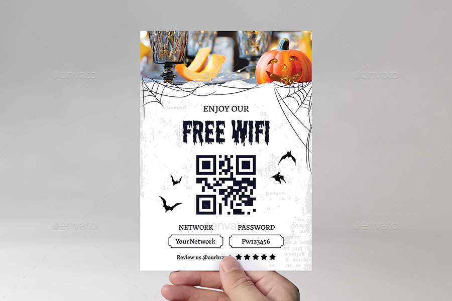Halloween QR Code Flyer Templates, Print Templates | GraphicRiver