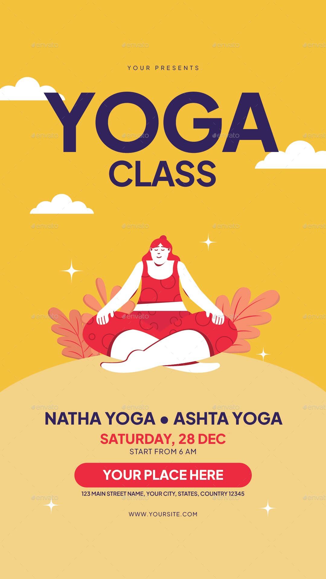 Yoga Class Flyer, Print Templates | GraphicRiver