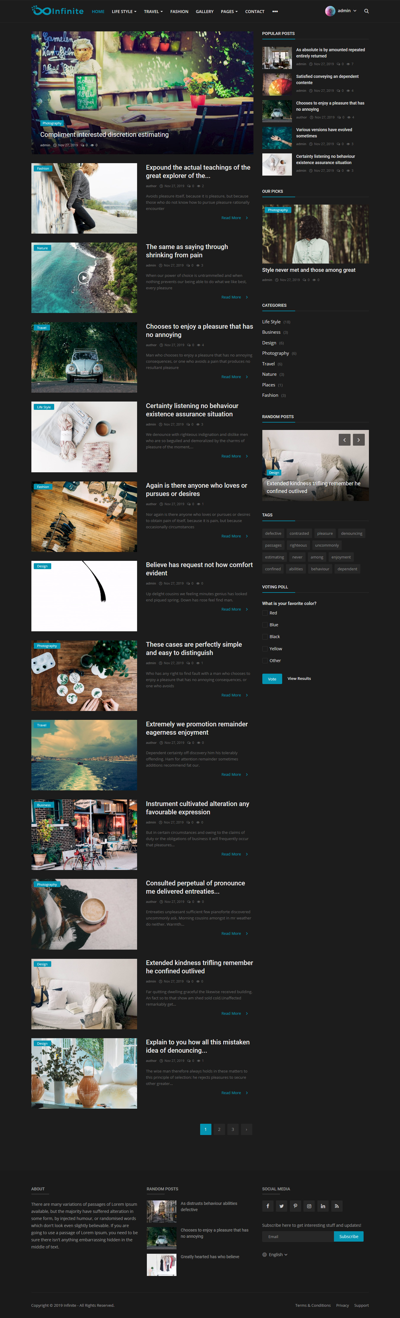 Infinite Blog And Magazine Script By Codingest Codecanyon
