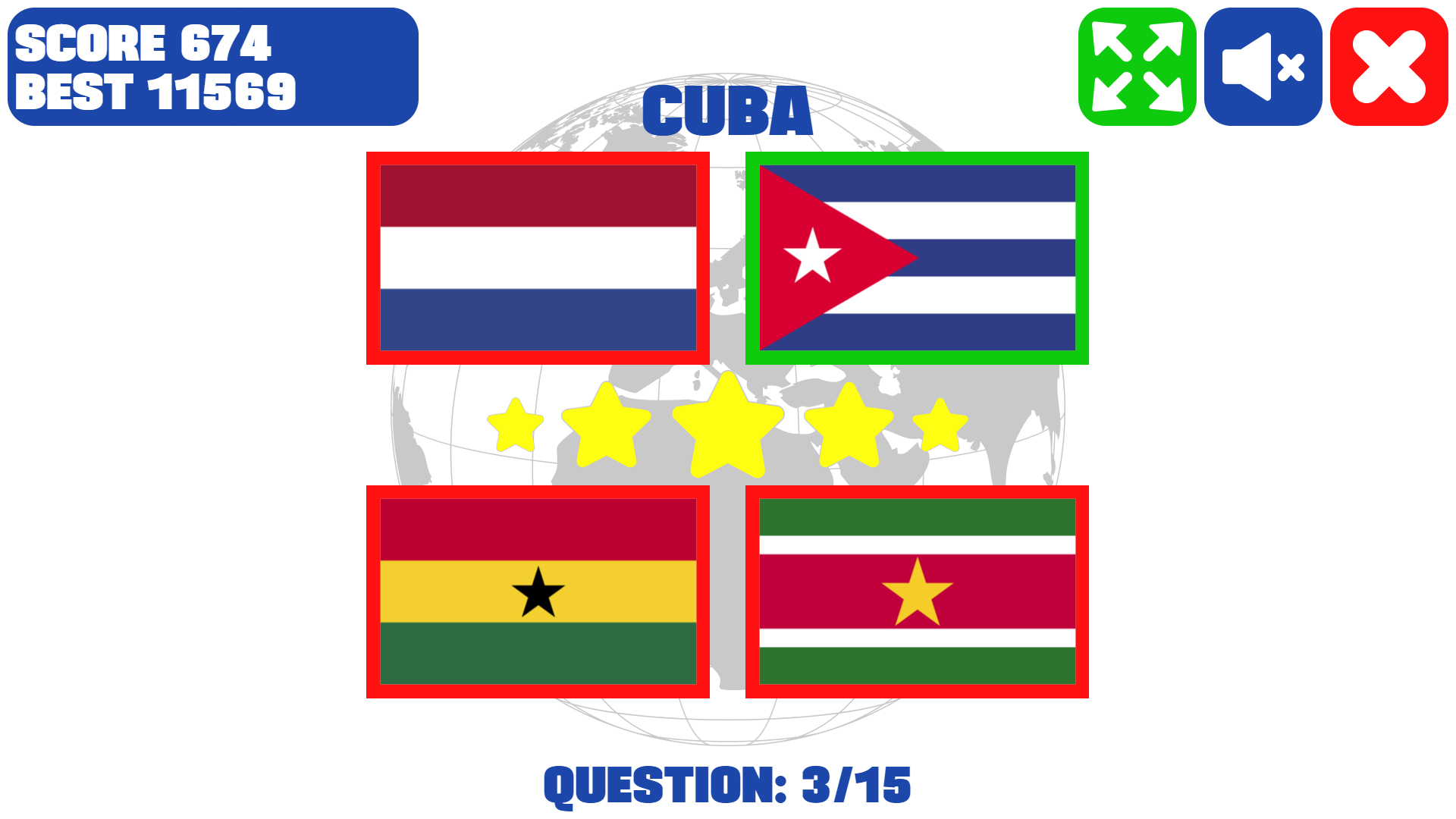 Flags Maniac - HTML5 Quiz Game by codethislab | CodeCanyon