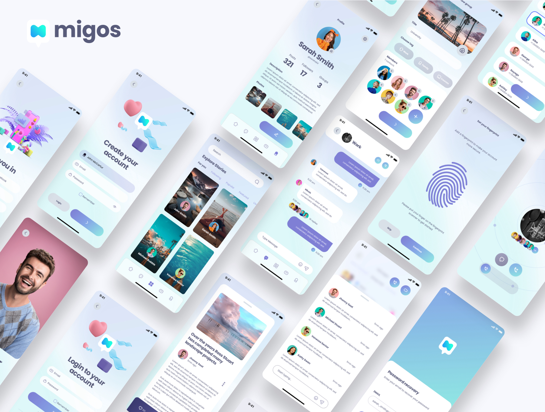 Migos - iOS Social App UI Kit by Nublislabs | ThemeForest