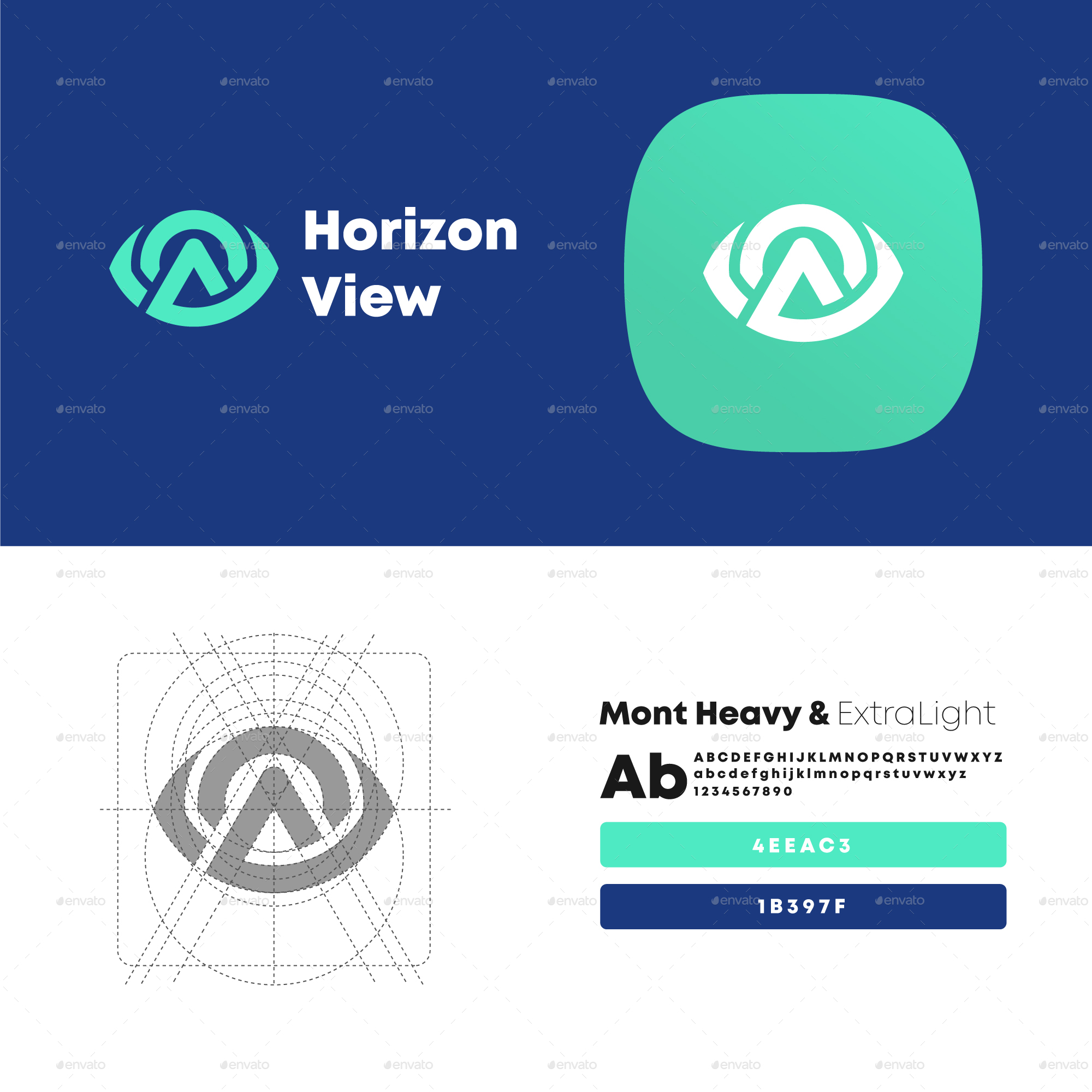 Horizon View Eye with Mountain Logo Design, Logo Templates | GraphicRiver