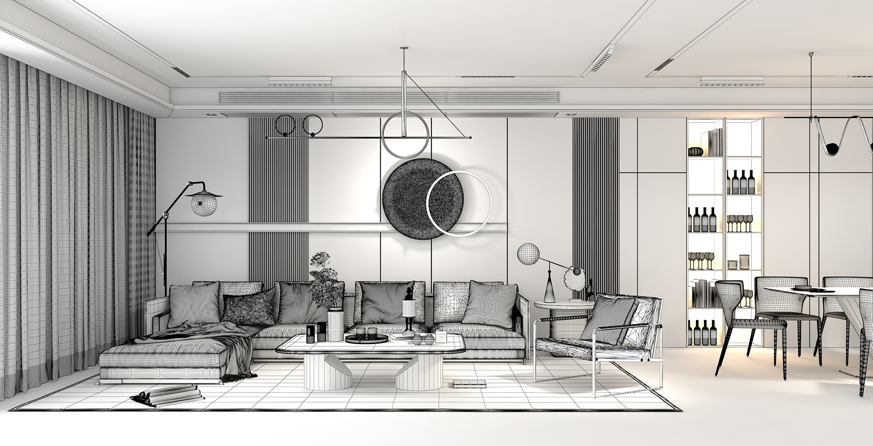 Living Room and Dining Room Scene by nhattuankts | 3DOcean