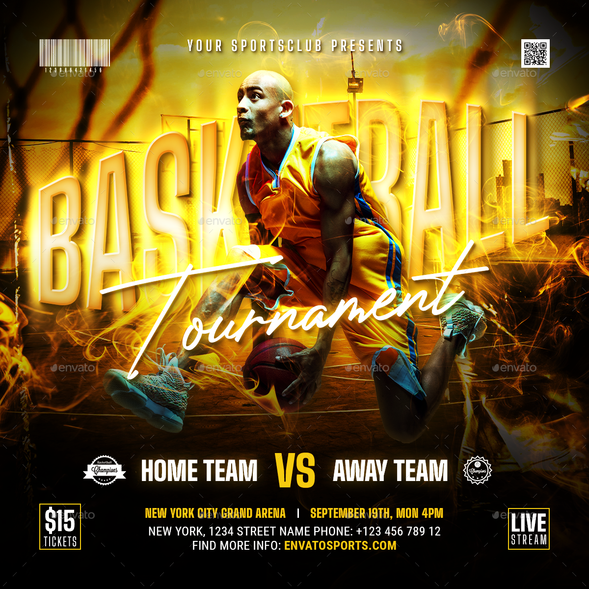 Basketball Flyer, Print Templates | GraphicRiver
