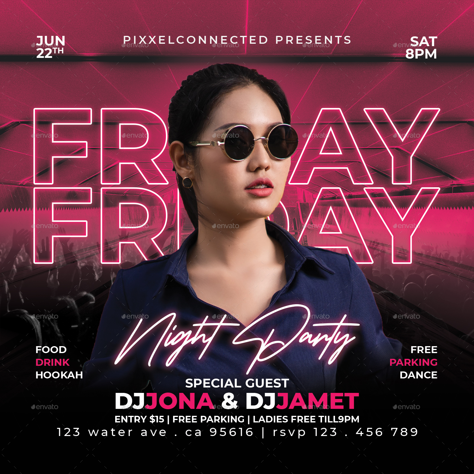 Night Club Flyer, Print Templates | GraphicRiver