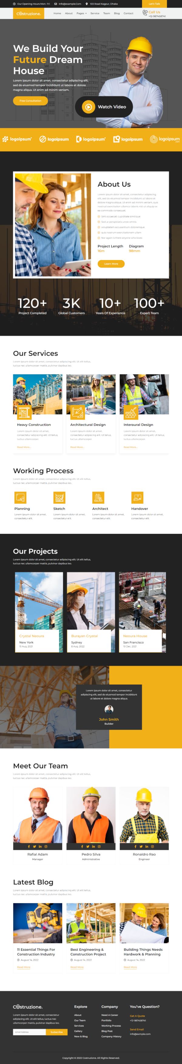Costruzione - Construction Elementor Template Kit by rk-theme | ThemeForest