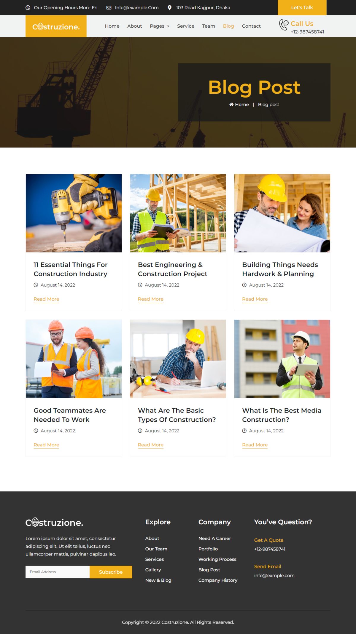 Costruzione - Construction Elementor Template Kit by rk-theme | ThemeForest