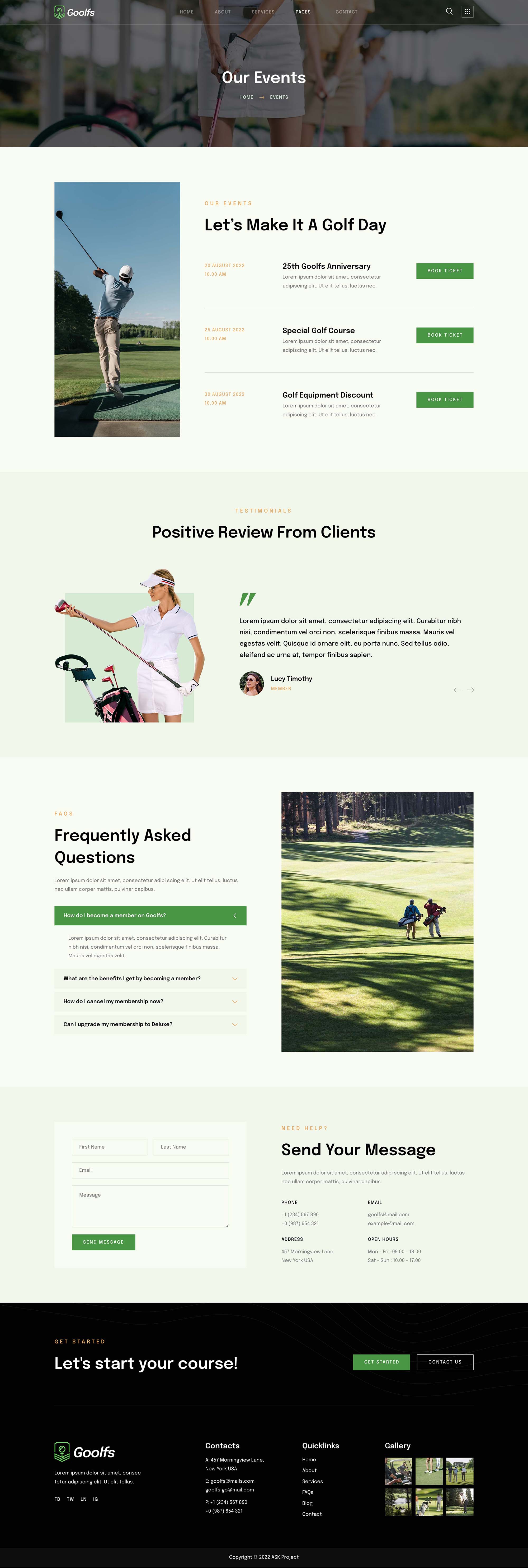 Goolfs - Golf Course & Club Elementor Template Kit by askproject ...