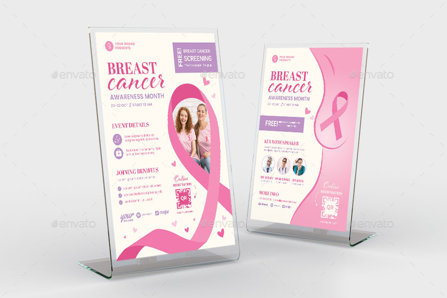 Breast Cancer Awareness Month Flyer, Print Templates | GraphicRiver