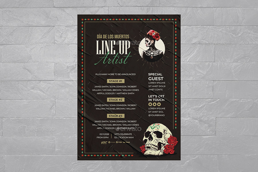 Day of the Dead Flyer Template, Print Templates | GraphicRiver