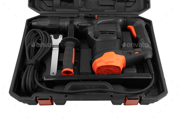 Rotary hammer with a drill Stock Photo by pioneer111 | PhotoDune