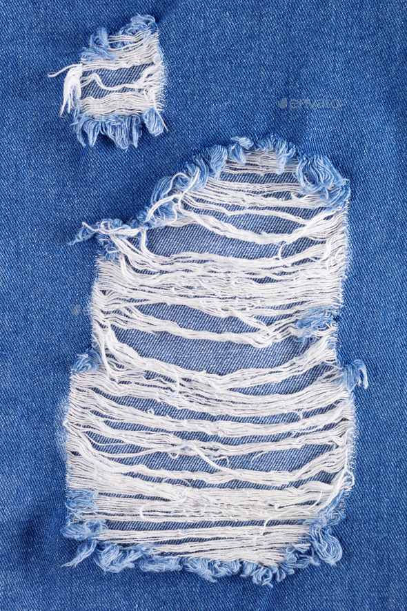 Blue jeans denim background texture. Torn jeans fabric material surface ...