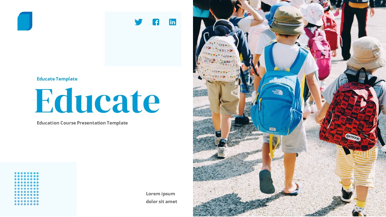 Educate - Education Course Powerpoint Template, Presentation Templates