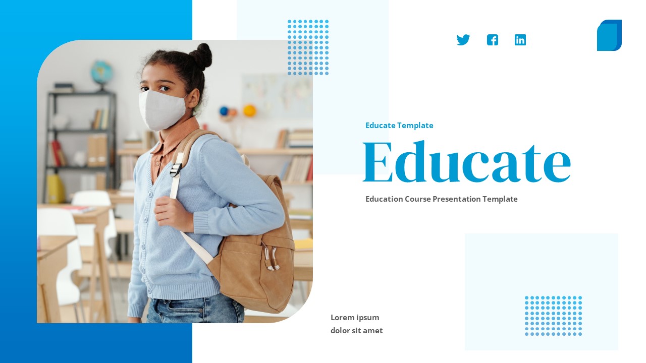 Educate - Education Course Google Slides Template, Presentation Templates