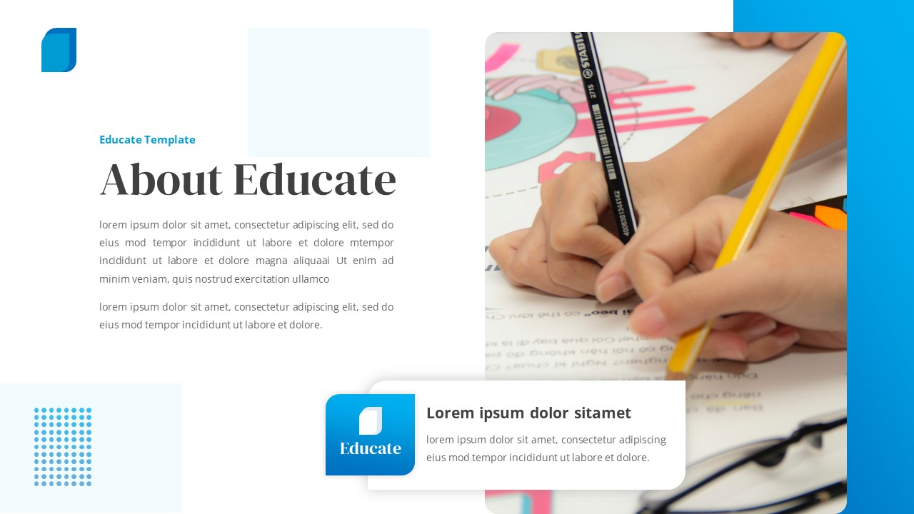Educate - Education Course Google Slides Template, Presentation Templates
