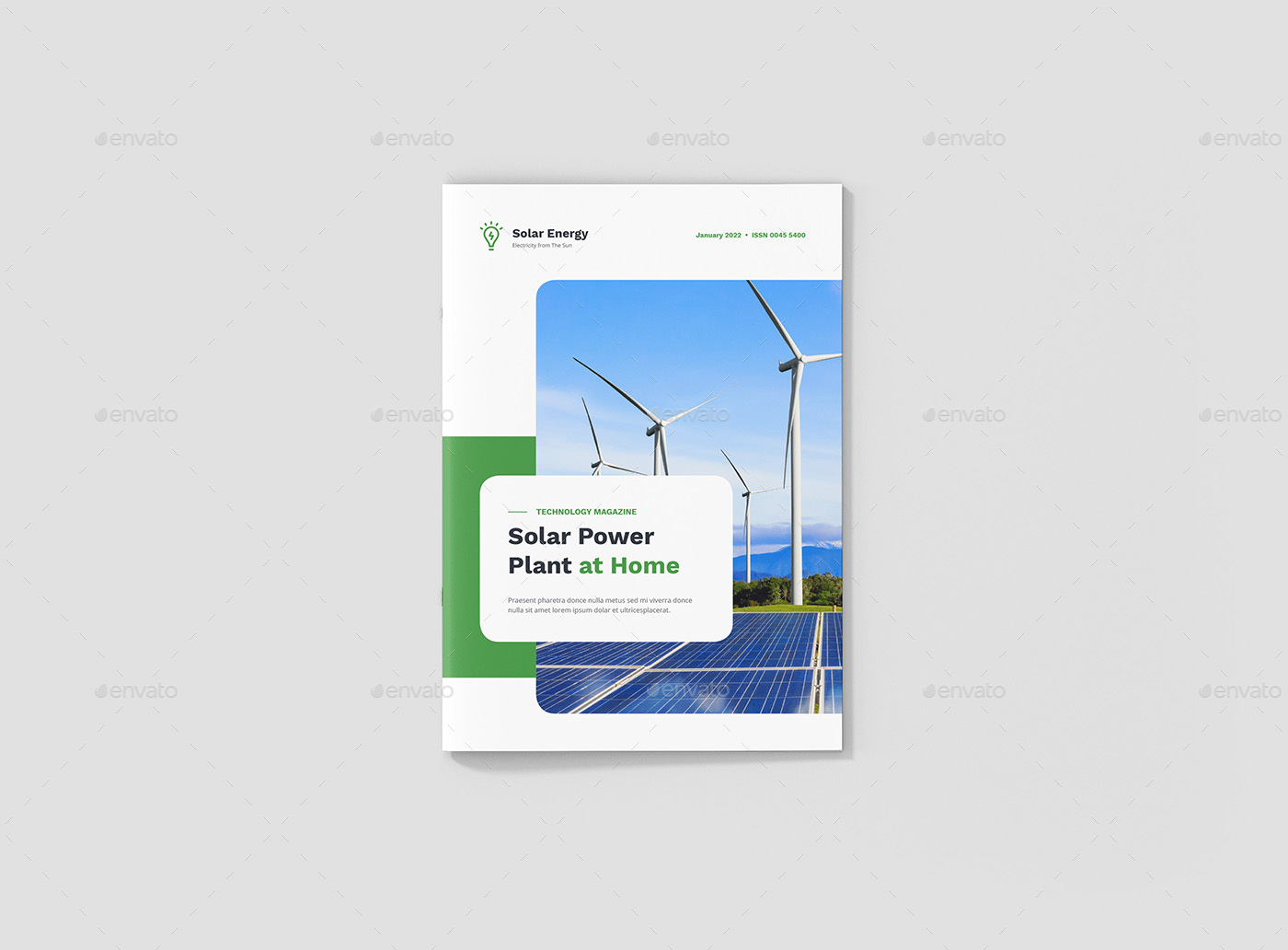 Solar Energy Magazine Template by artbart2 | GraphicRiver