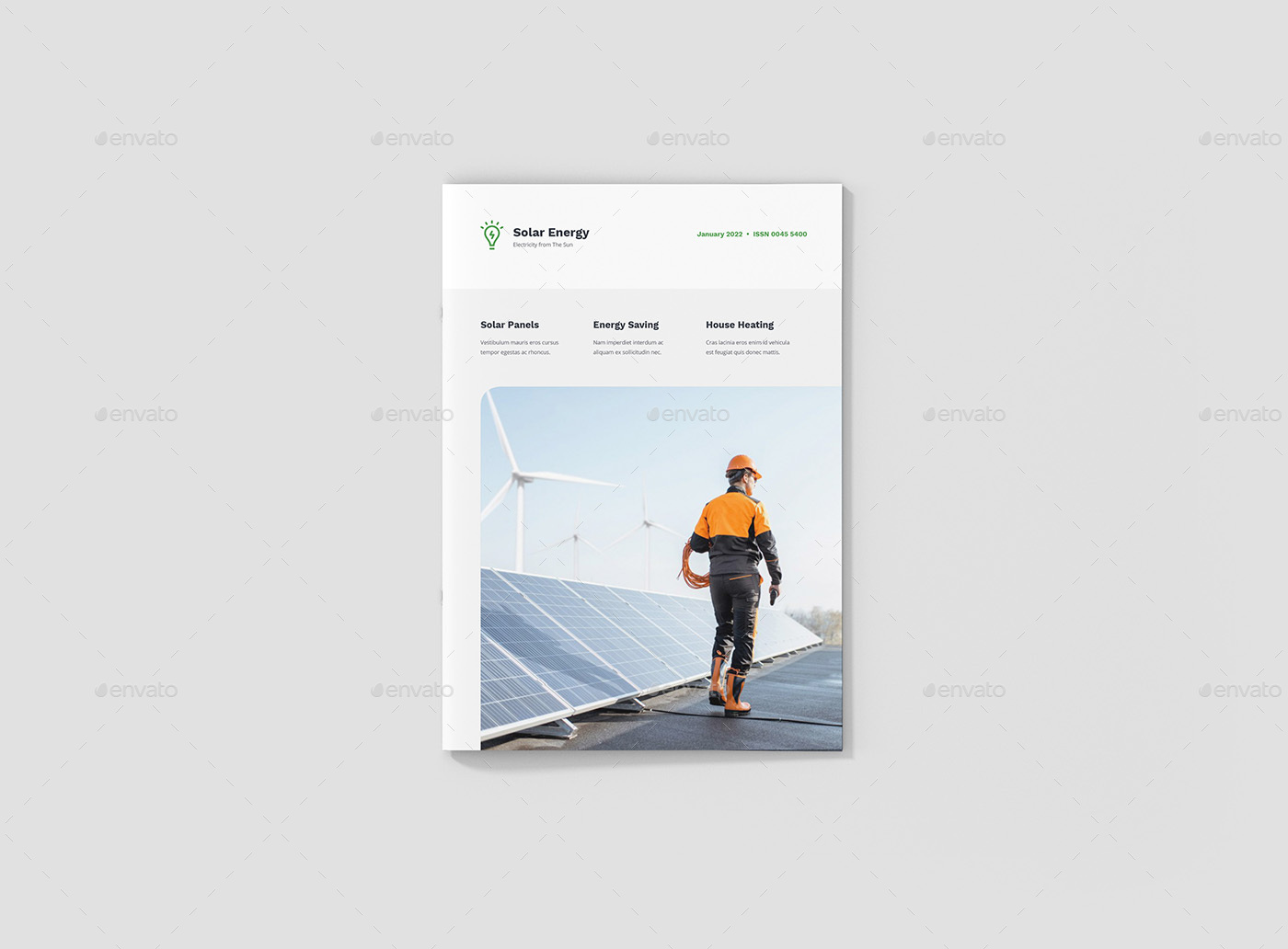Solar Energy Magazine Template by artbart2 | GraphicRiver
