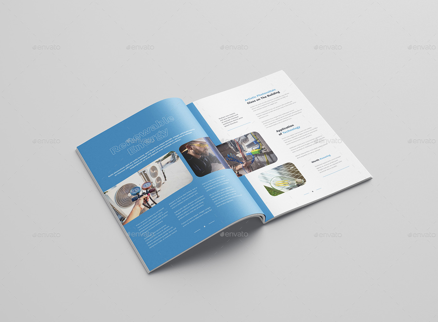 Solar Energy Magazine Template by artbart2 | GraphicRiver