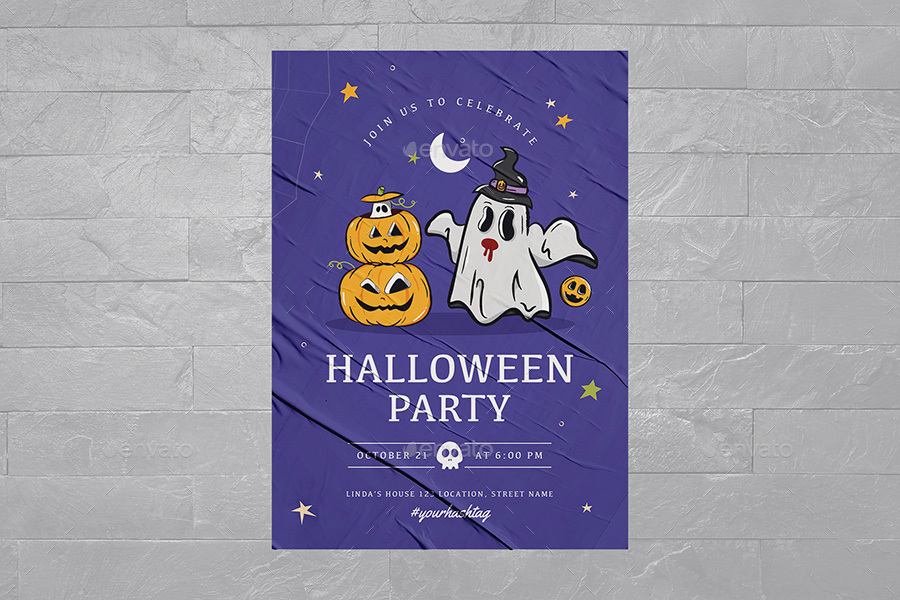 Simple Halloween Flyer Template, Print Templates | GraphicRiver
