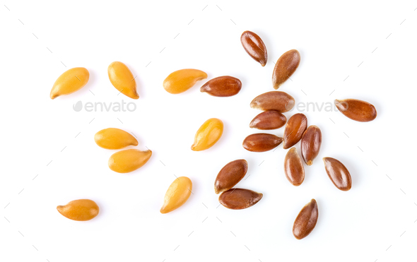 flax seeds isolated on white background Stock Photo by spamas | PhotoDune