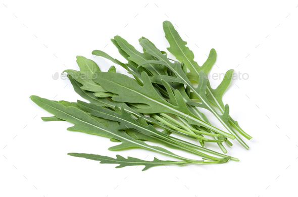 wild rocket leaves isolated on white Stock Photo by spamas | PhotoDune