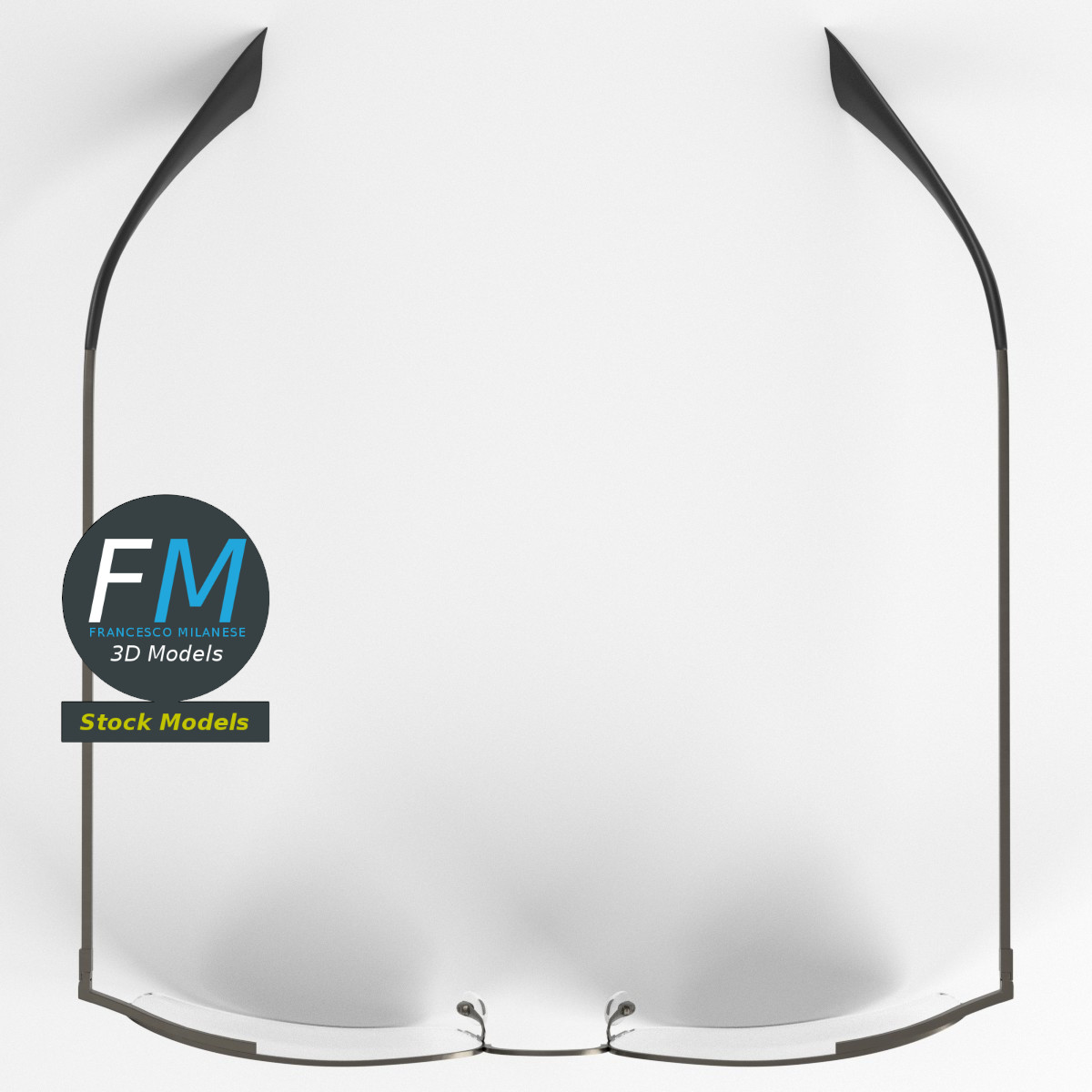 Glasses half rim square by FrancescoMilanese85 | 3DOcean