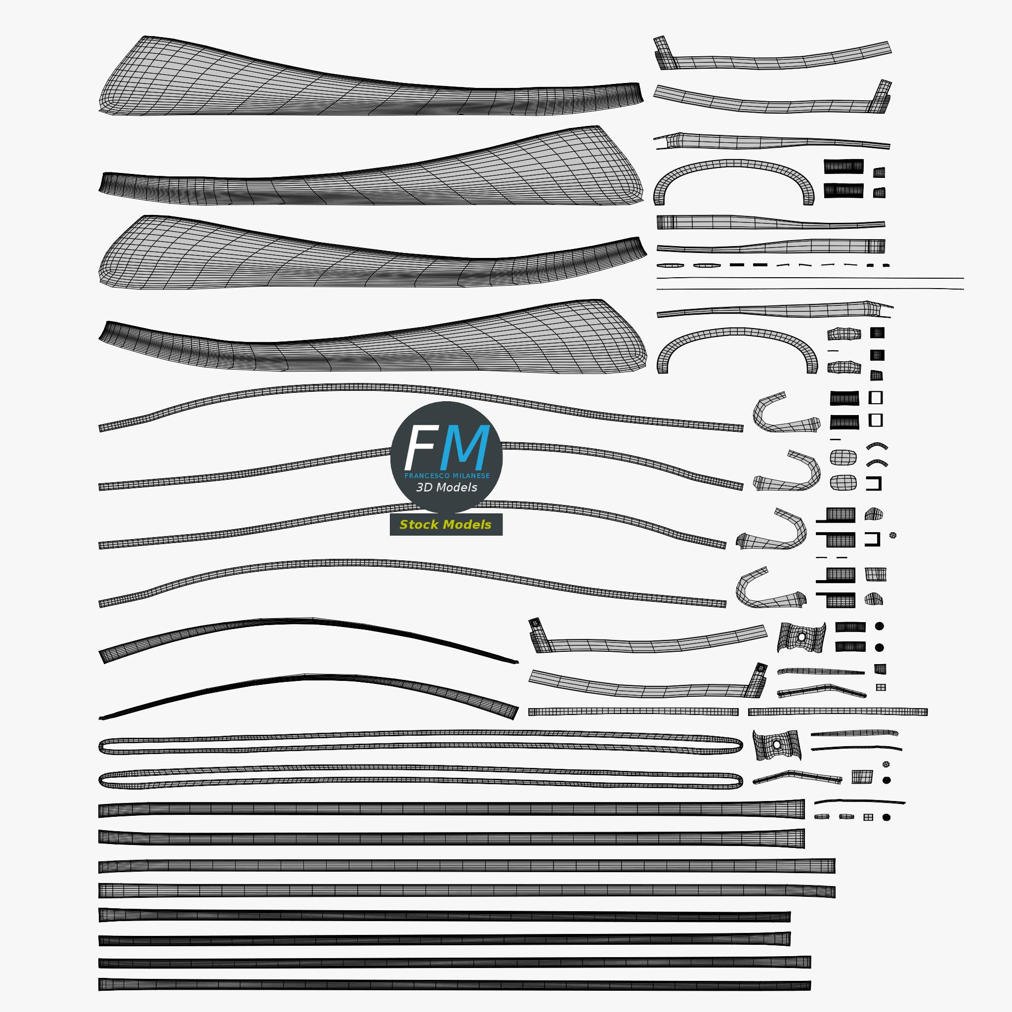 Glasses half rim square by FrancescoMilanese85 | 3DOcean