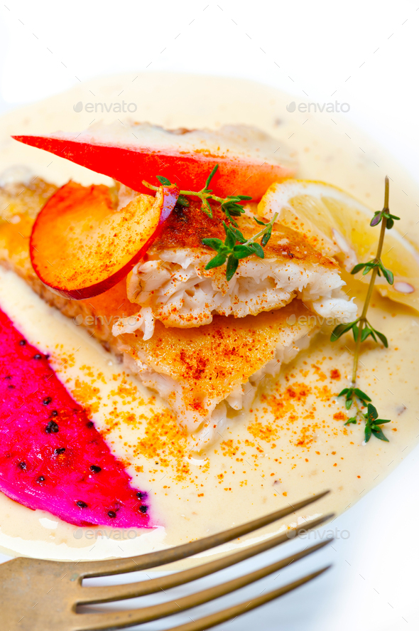 sea bream fillet butter pan fried Stock Photo by keko64 | PhotoDune