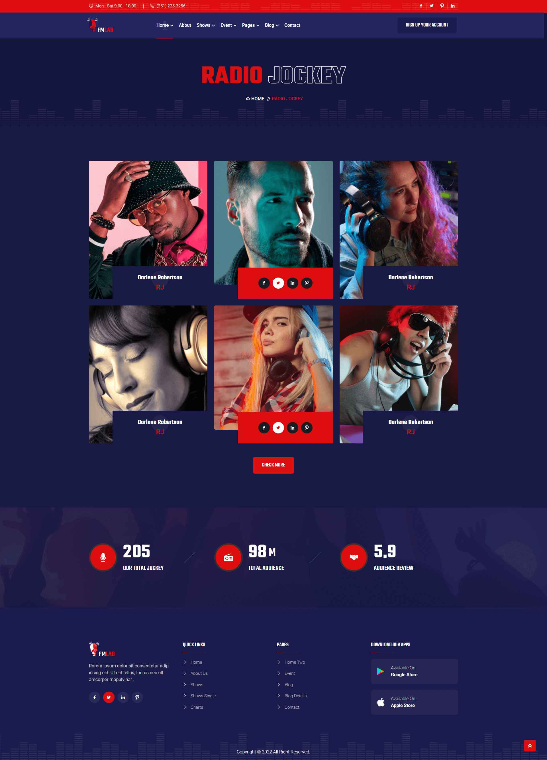 Fmlab - Online Radio Broadcasting HTML Template by ViserLab | ThemeForest