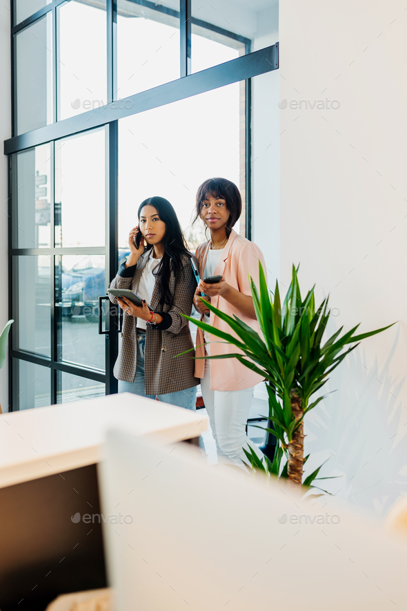 coworkers of different races in the workplace Stock Photo by Meniphoto