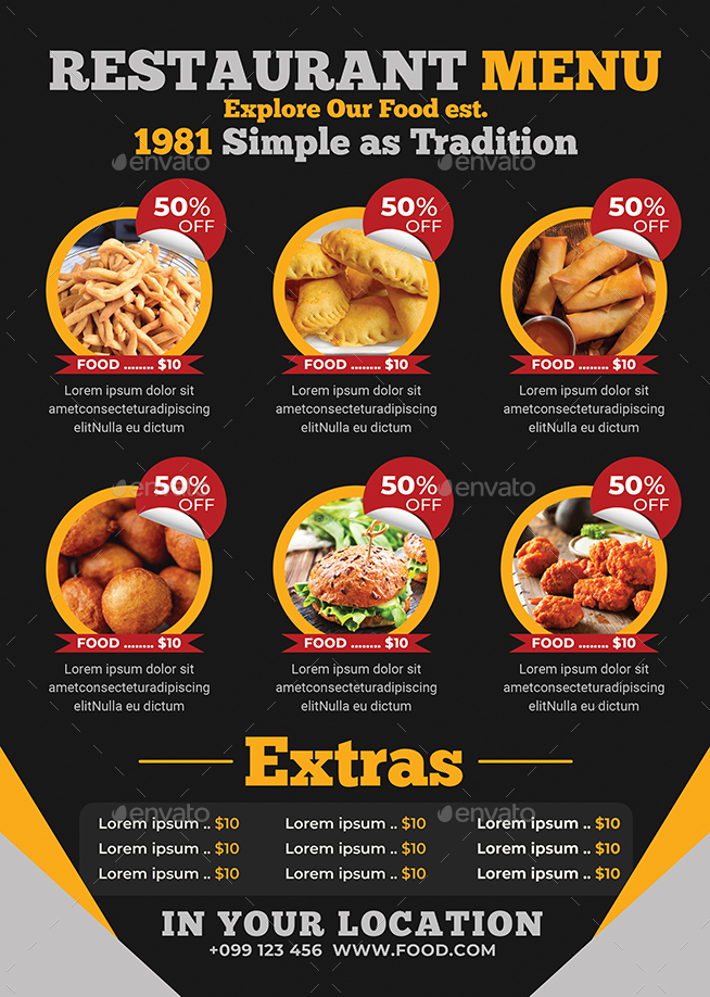 Restaurant Menu Bundle Templates, Print Templates | GraphicRiver