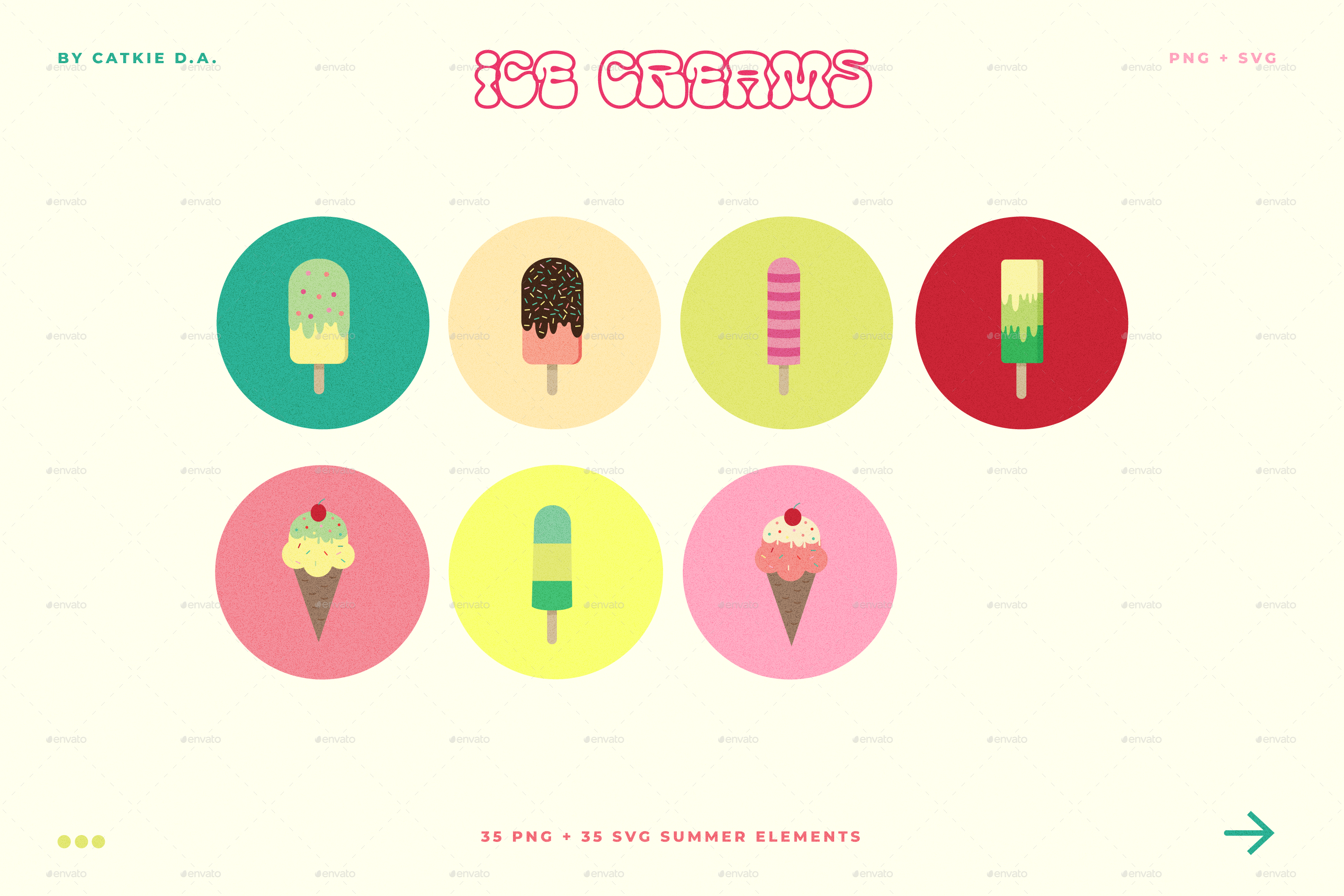 Colorful Summer Clipart, Vectors | GraphicRiver