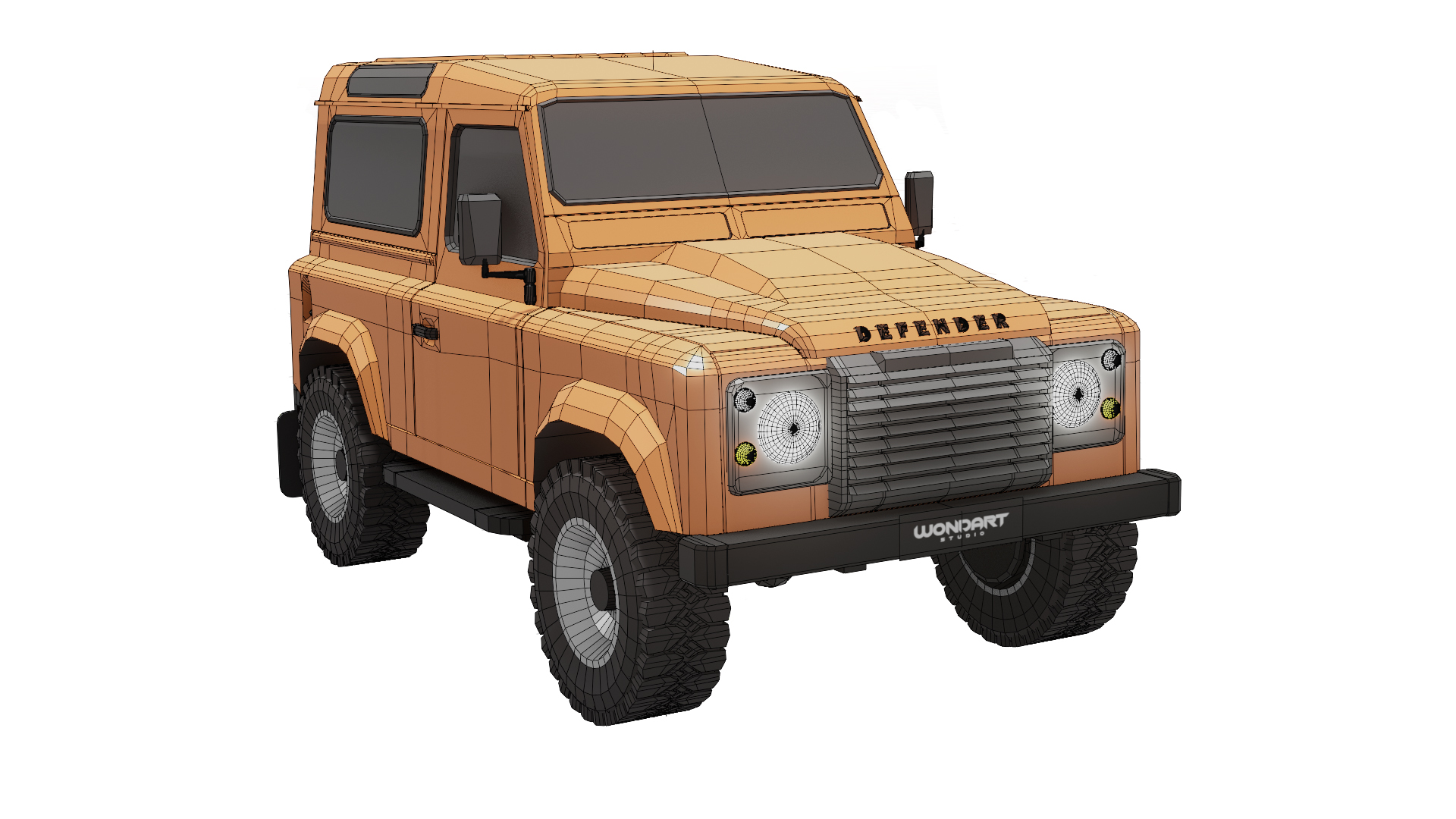 Land Rover Defender 90 Low-Poly 3D model by wondartstudio | 3DOcean