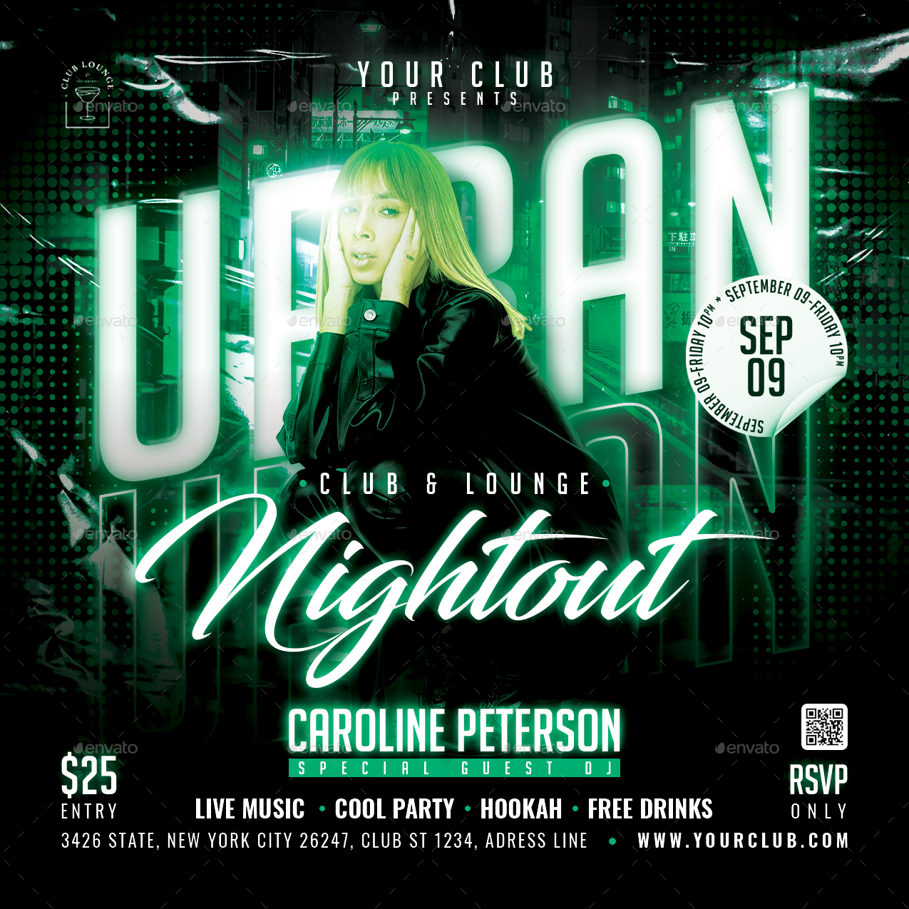 Urban Night Party Flyer, Print Templates | GraphicRiver