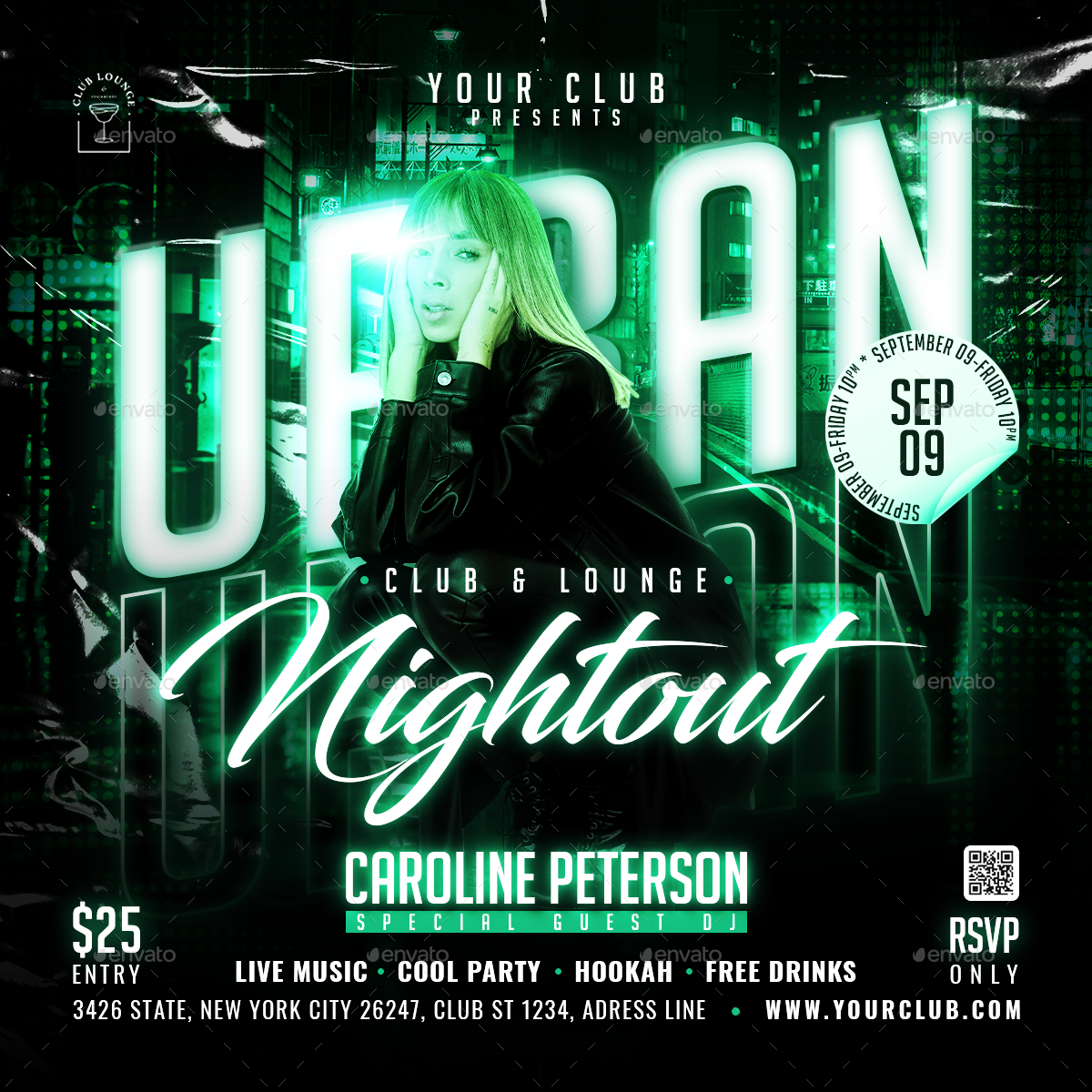Urban Night Party Flyer, Print Templates | GraphicRiver