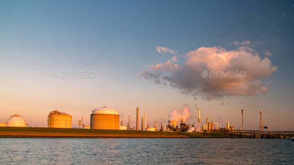 Rotterdam Netherlands, Oil harbour tank terminals and chemical carriers ...